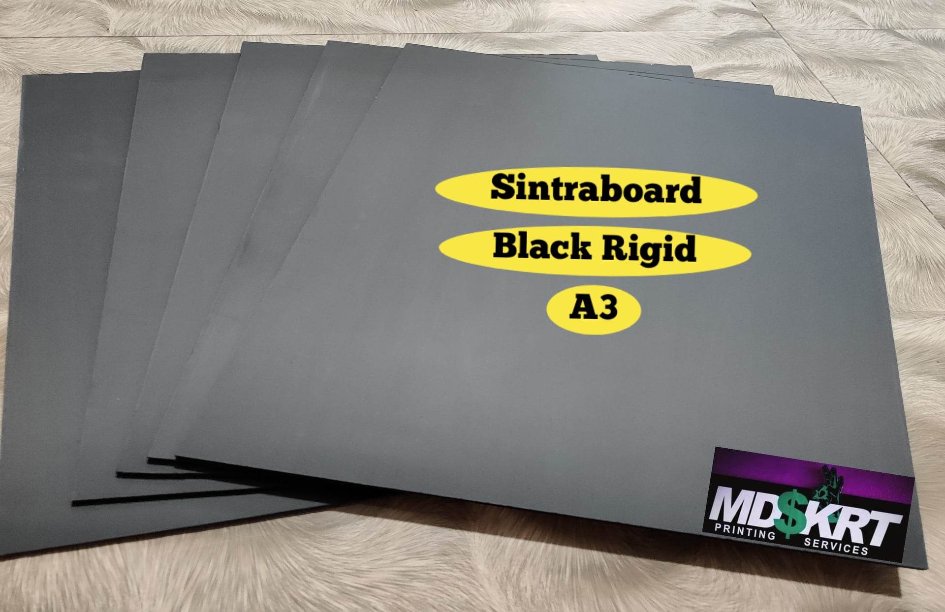 SINTRA BOARD A3 5MM RIGID BLK 5PCS/SET ORIGINAL SINTRABOARD PVC BOARD ...