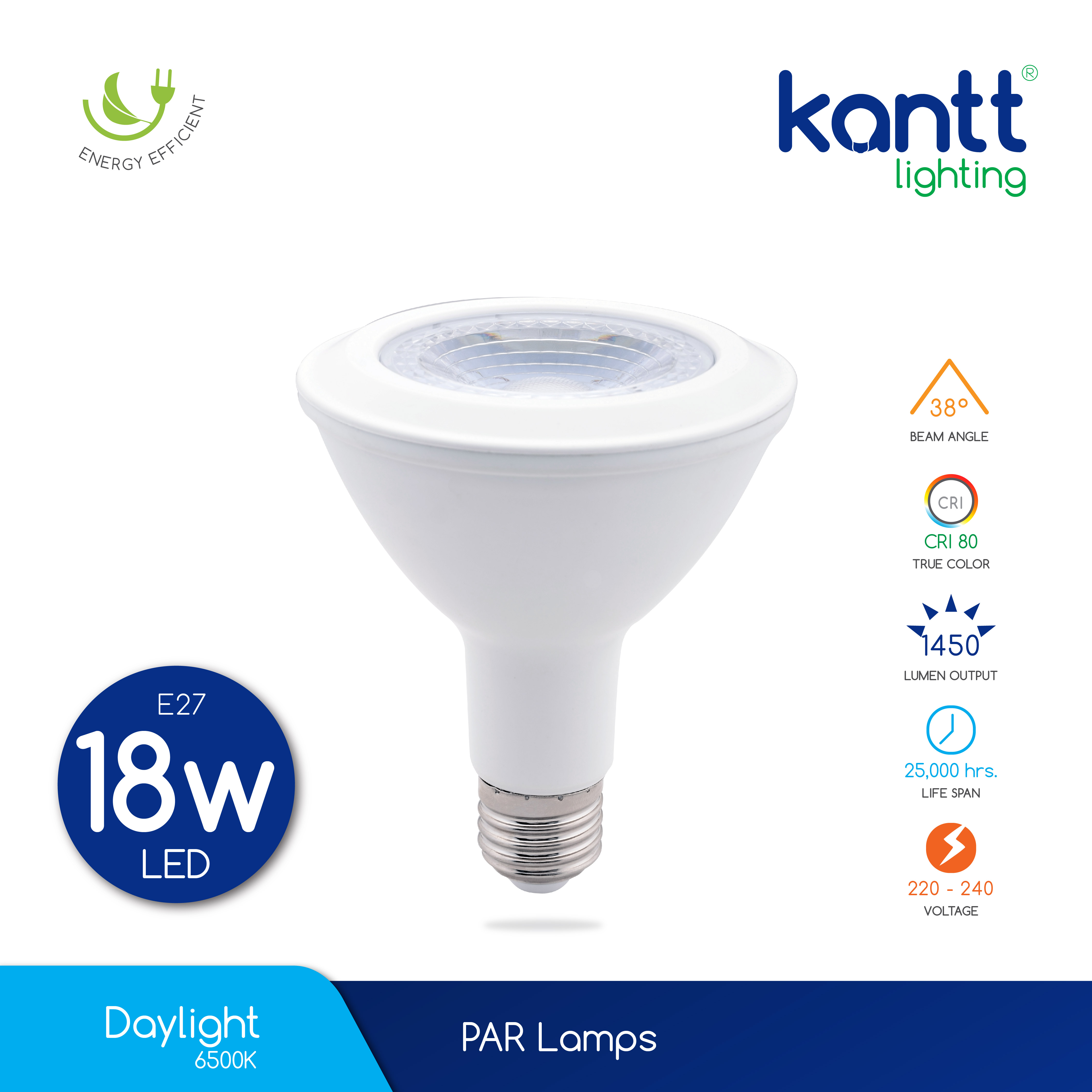Kantt Lighting Daylight LED PAR Lamp - 12W / 18W | Lazada PH
