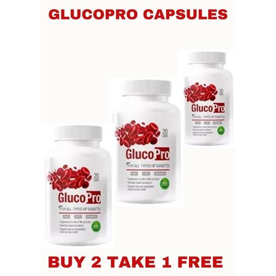 The new 2022 Buy 2 Take 1 Free Gluco PRO 20 Capsules Helps Manage Blood ...