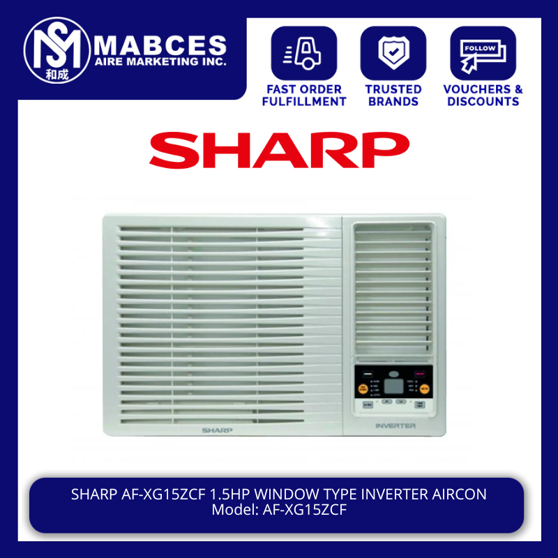 SHARP AF-XG15ZCF 1.5HP Window Type Inverter Aircon | Lazada PH