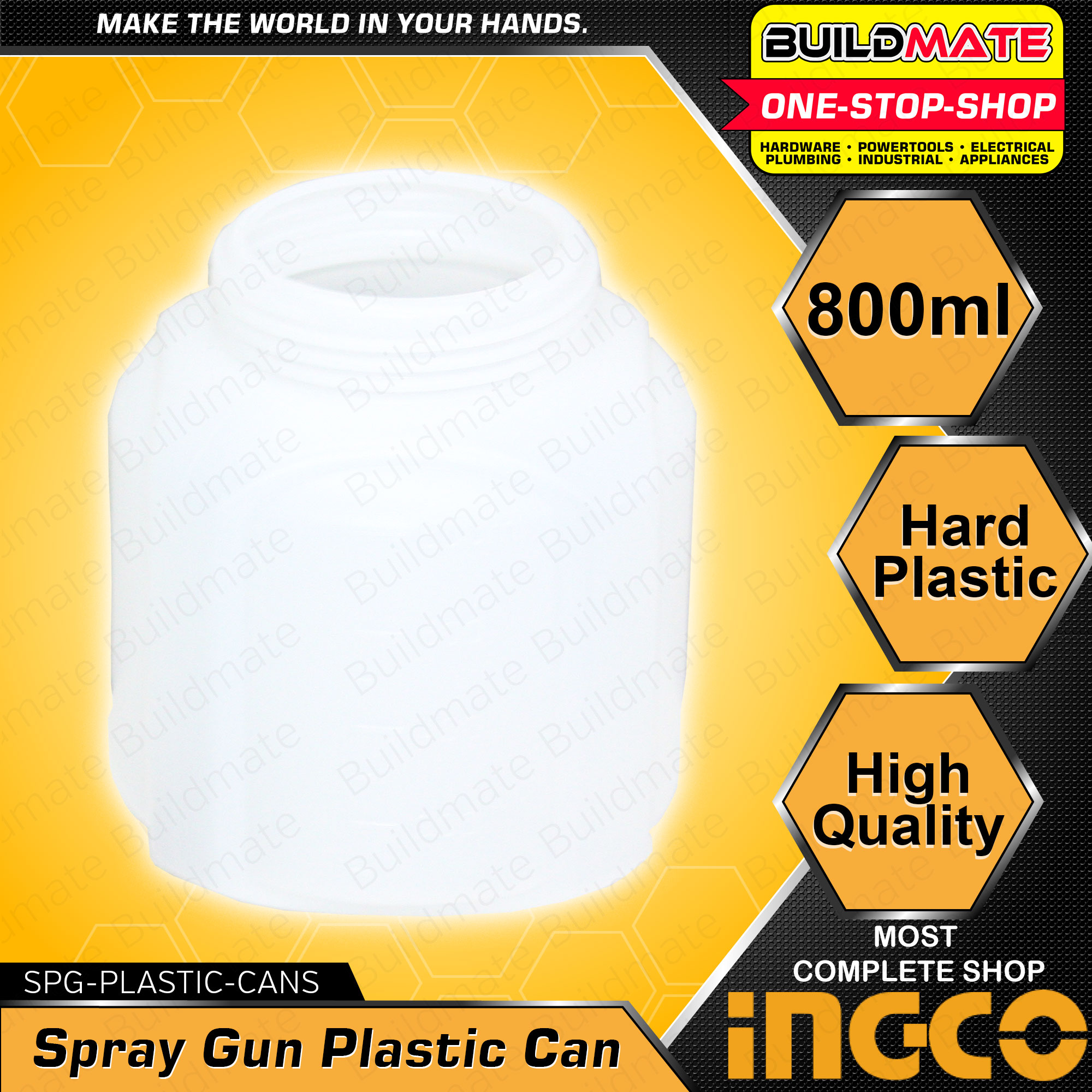 INGCO Spray Gun Plastic Cans Sprayer 800ml Container Bottle Spray Can ...