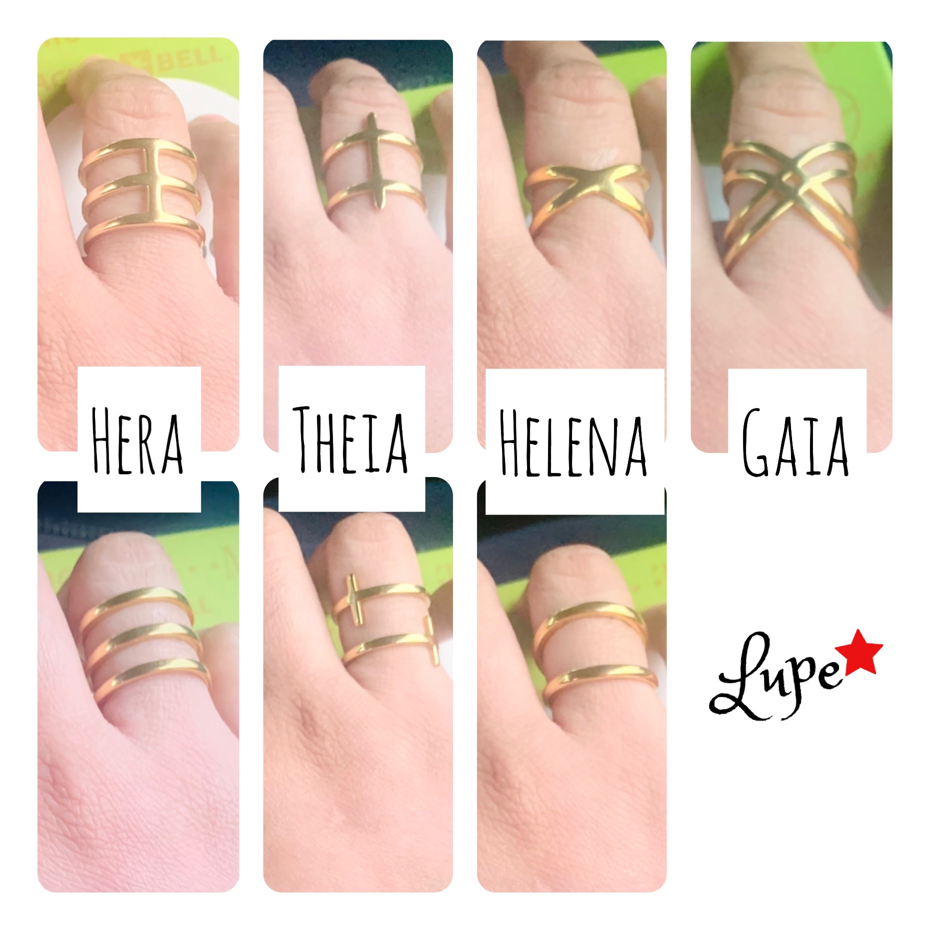 Lupe Stainless Steel The Rings of Goddesses Elegant Premium Quality ...