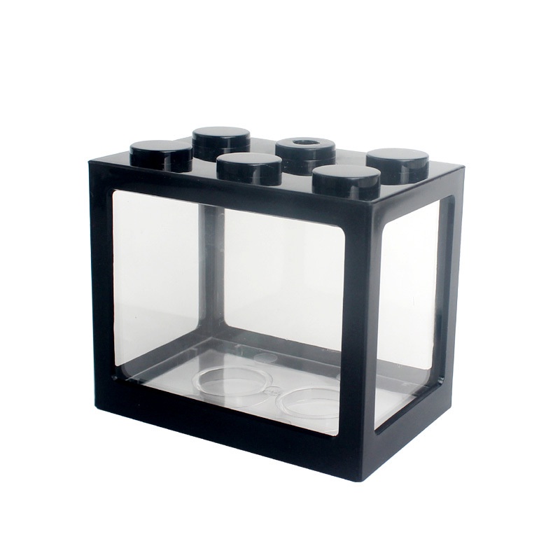Fish Tank，Mini Aquarium Block Tank Aquarium Fish Box Desktop Terrarium ...