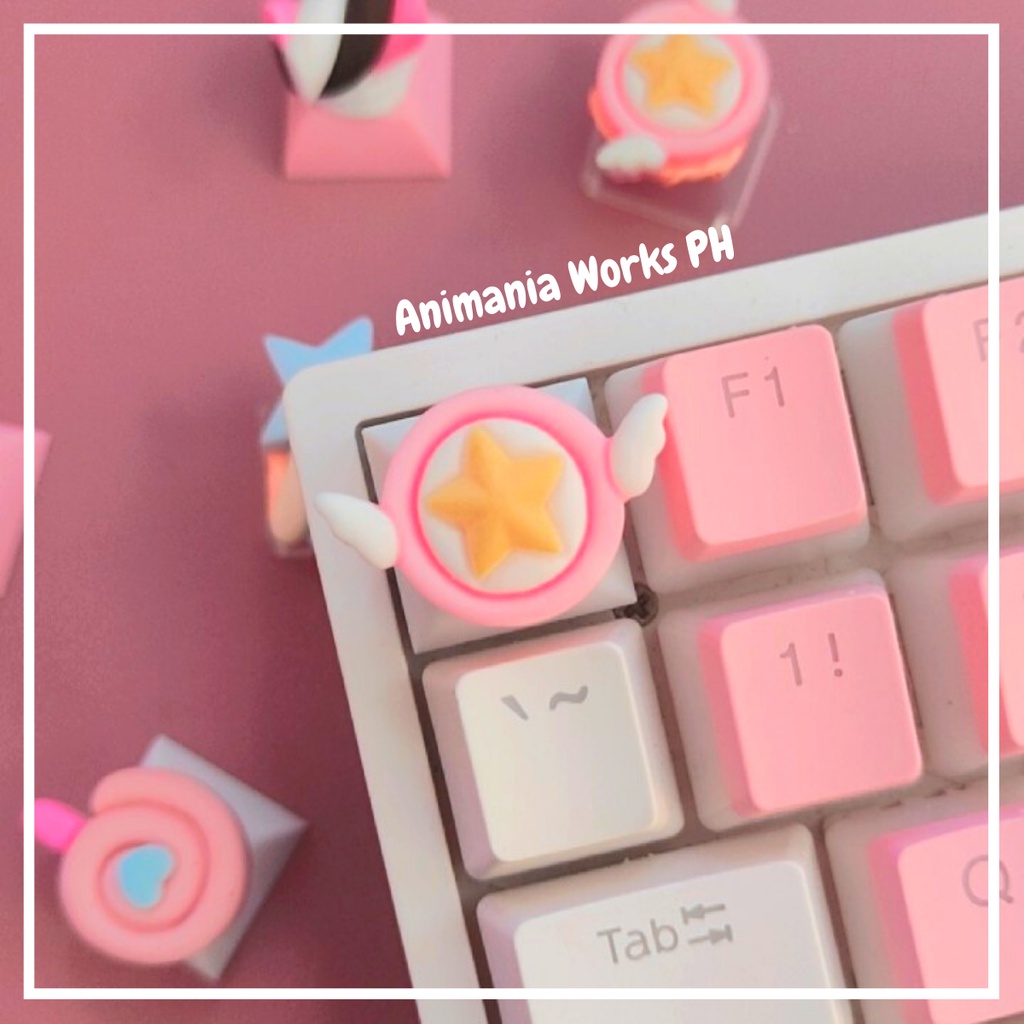 Keycaps』Cardcaptor Sakura Wand Wings Badge Resin Artisan Keycaps ...