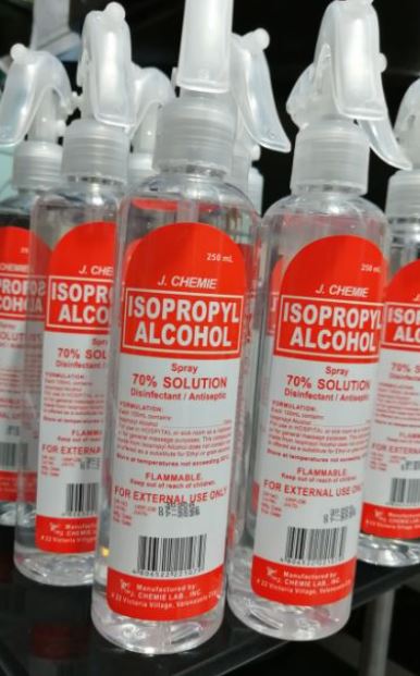 J. CHEMIE ISOPROPYL ALCOHOL 70% SOLUTION 250ML IN A SPRAY EFFECTIVE ...