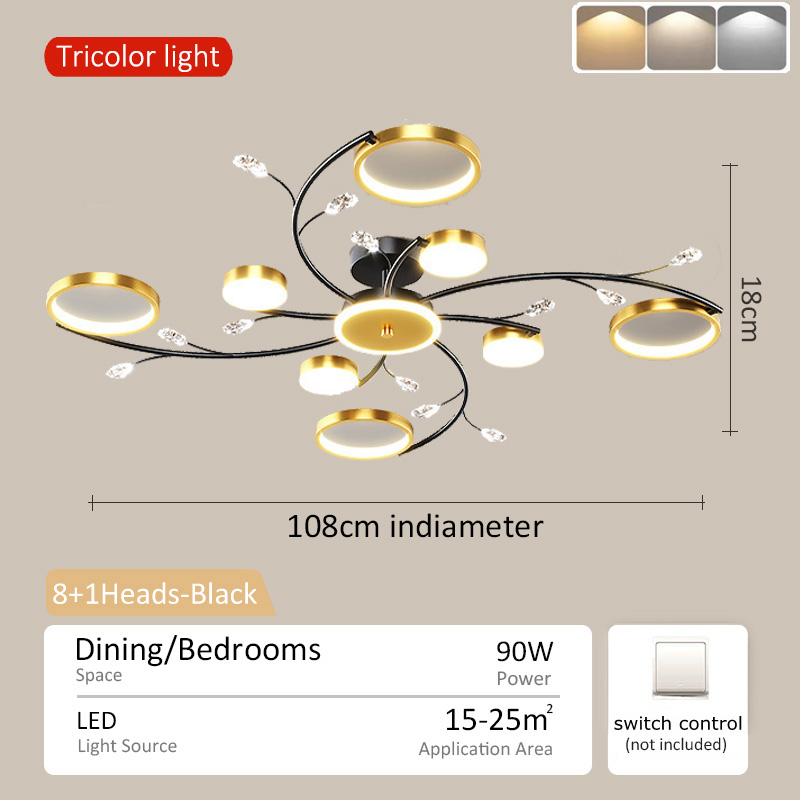 LED Center Light Modern Design Chandelier Ceiling Light Sala Tricolor ...