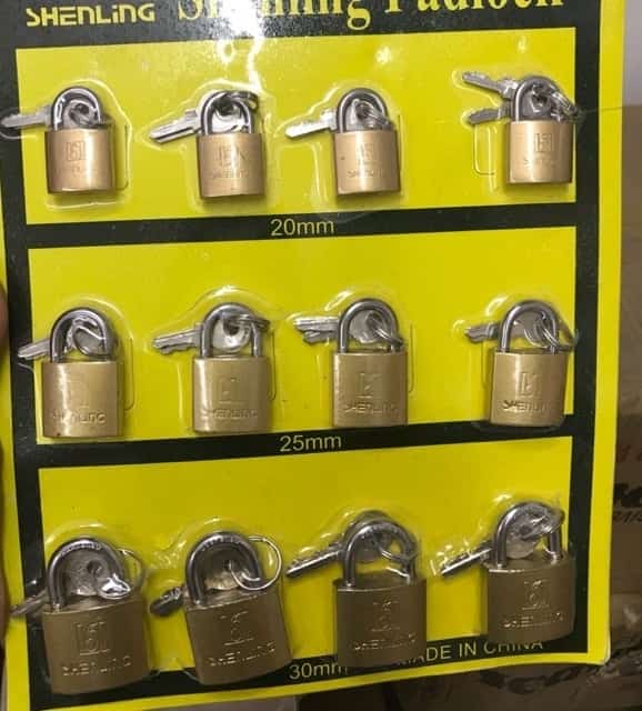12 pcs SHENLING PADLOCK 20mm x 25mm x 30mm | Lazada PH