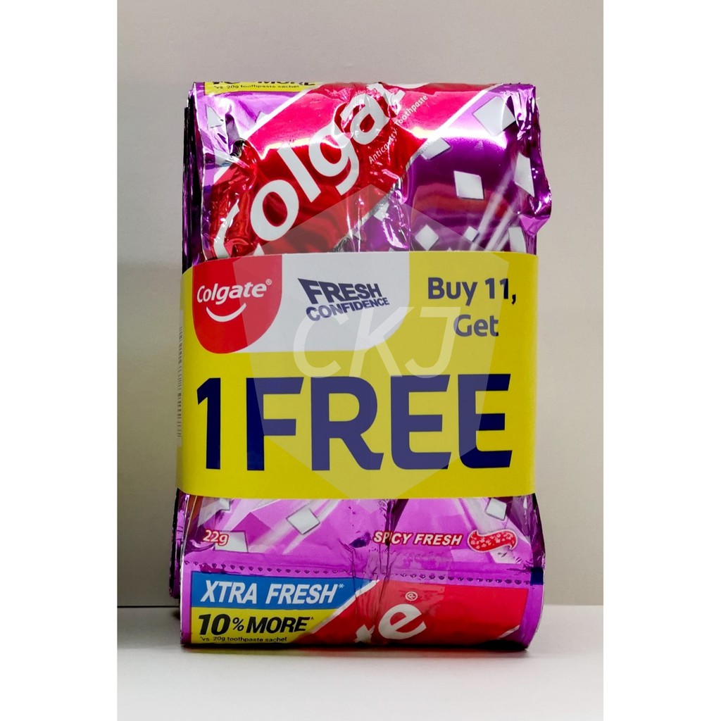 Colgate Fresh Confidence Toothpaste 11+1 Twin Sachet (2 Packs)AYY ...