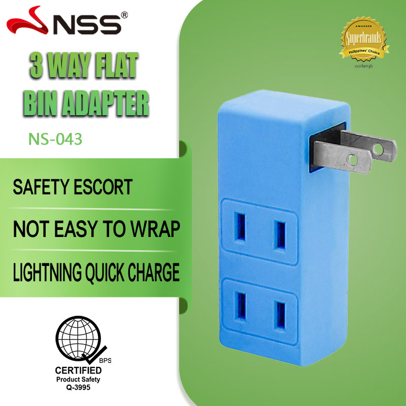 Extension Adaptor 3 Socket Outlet Power Adapter Three Plug Rotating ...