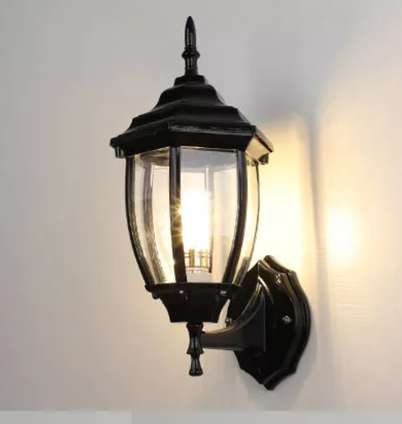 European style outdoor wall lamp garden wall lamp retro GLASS AND ...