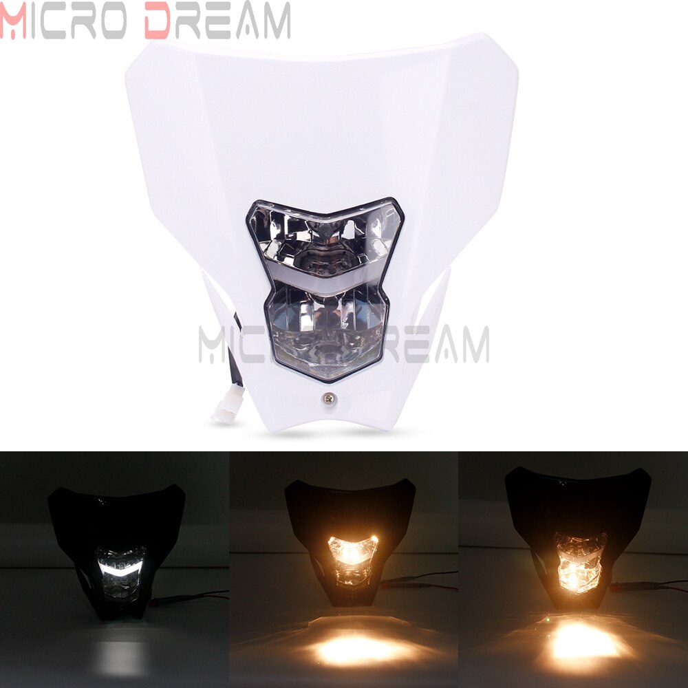 Red E13 LED Headlight Enduro MX Dual Sport Head Light Front Running ...