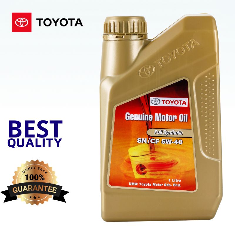 Toyota official Genuine Motor Oil Full Synthetic 5W-40 ( 1 liter ...