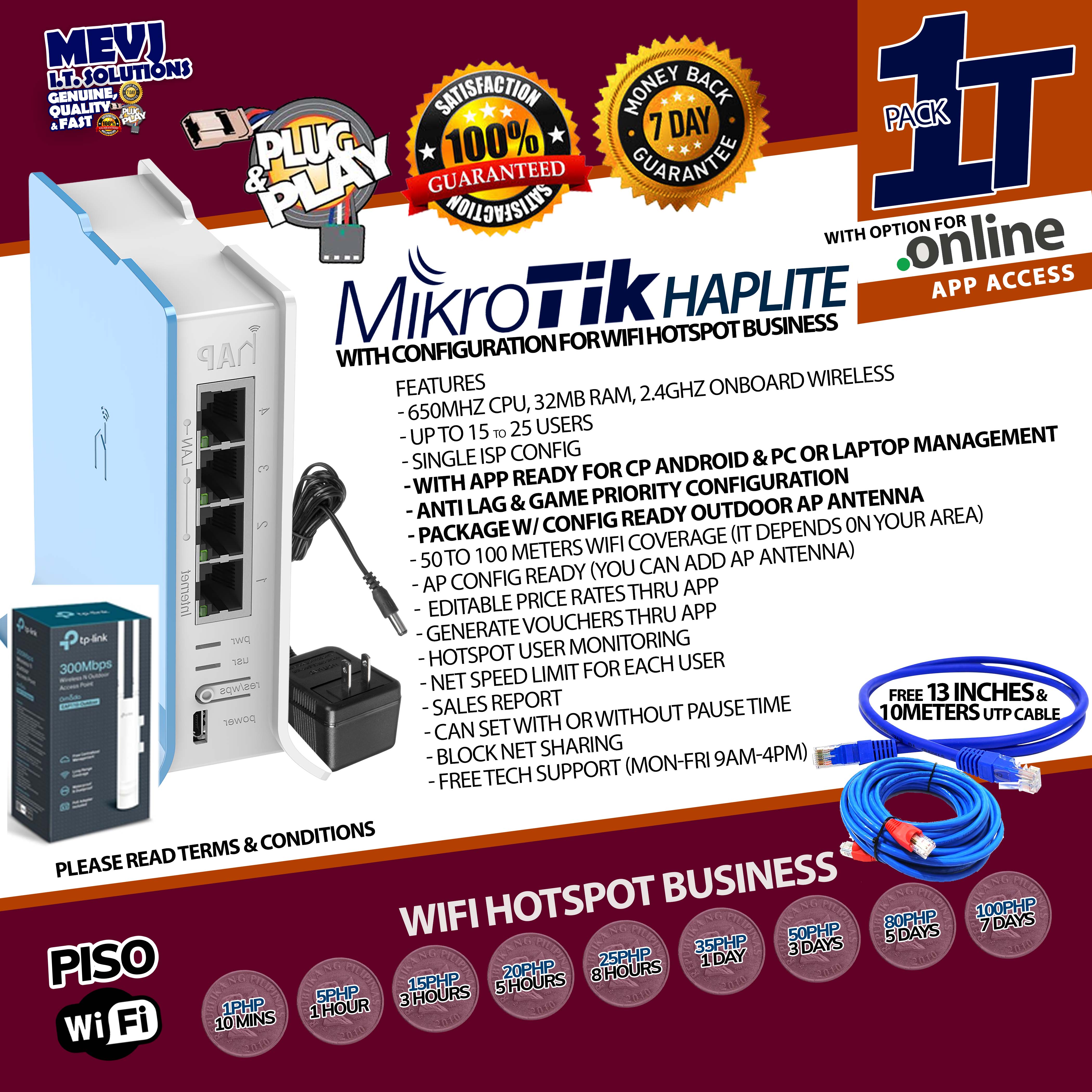 [Pack1T] Piso Wifi (voucher type) w/ Anti Lag & Game Priority ...