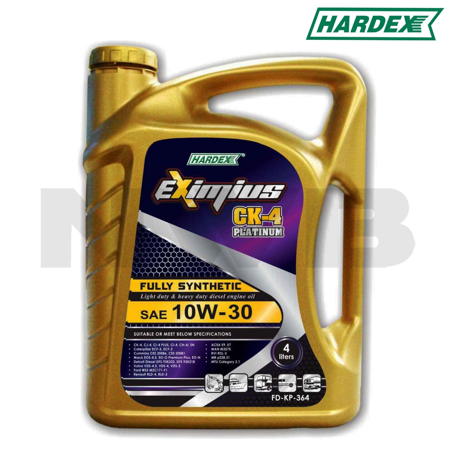 Hardex Platinum 10W30 Fully Synthetic CRD, Diesel Engine Oil (4 Liter ...