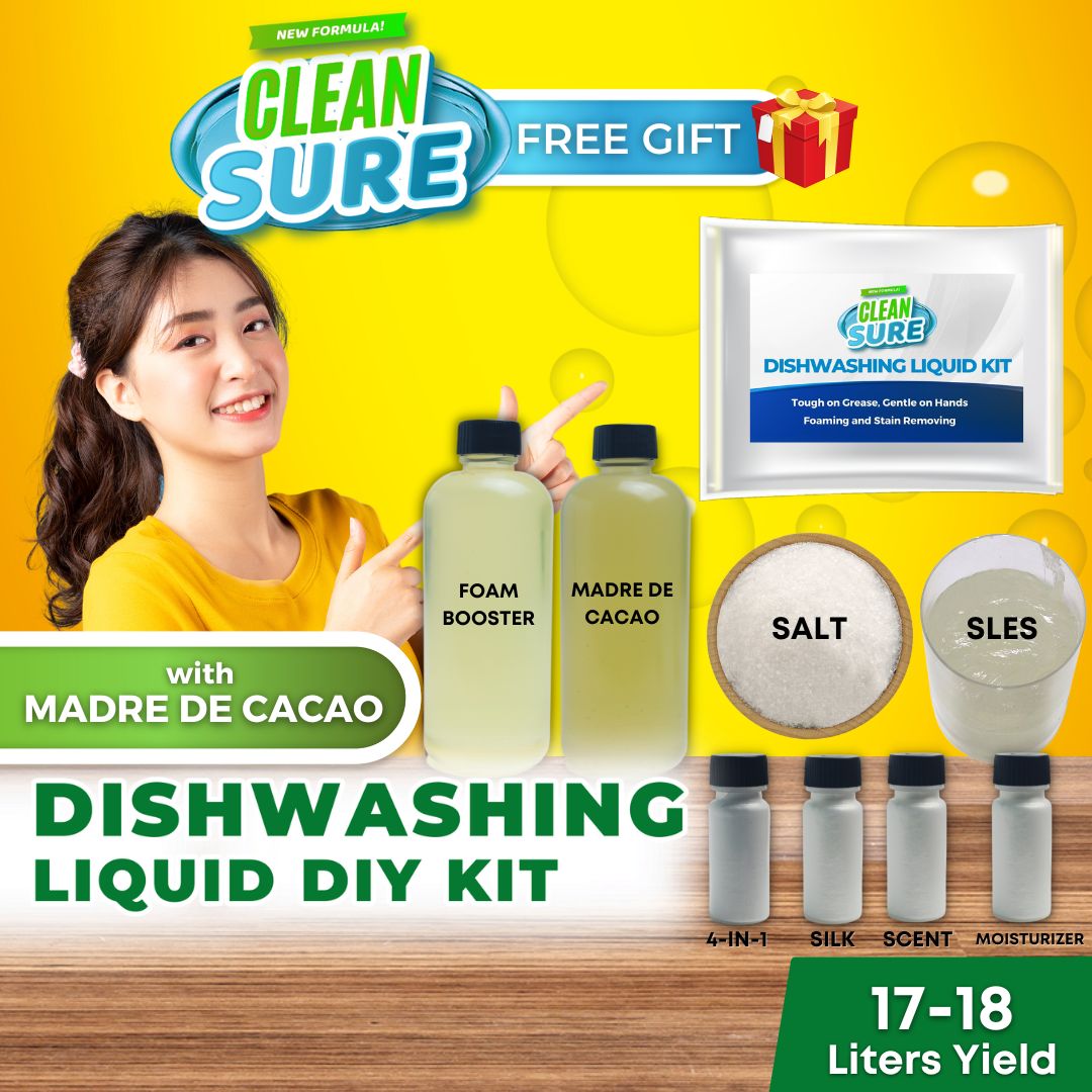CleanSure Dishwashing Liquid DIY Kit 17-18 Liters Yield with Strong ...