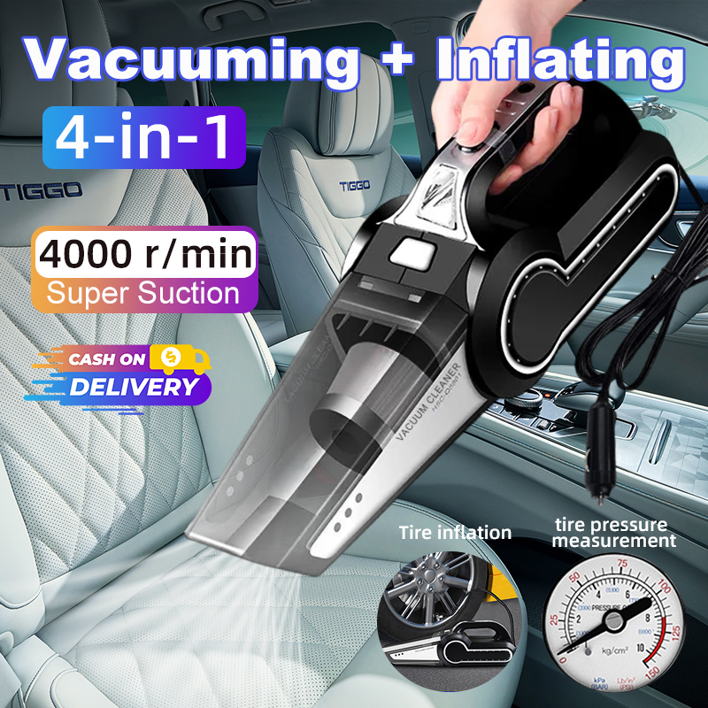 4 in 1 Vacuum Cleaner For Car 12v Portable handy Handheld with tire ...