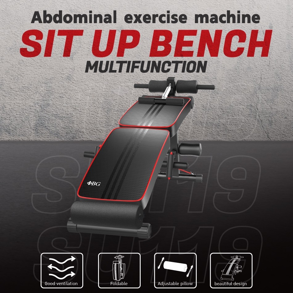 Multifunction Fitness Sit Up Bench, Supine Board with Resistance Rope ...