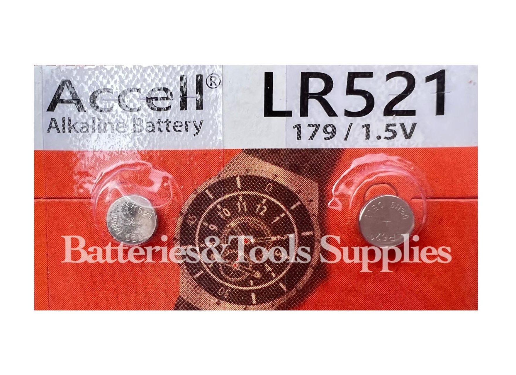 Accell LR521 179 1.5V Alkaline Coin Cell Button Battery for Calculators ...