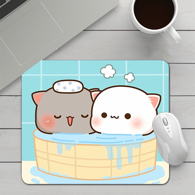 Small Mouse Pad Kawaii Keyboard Mats Gaming Desk Accessories Peach ...