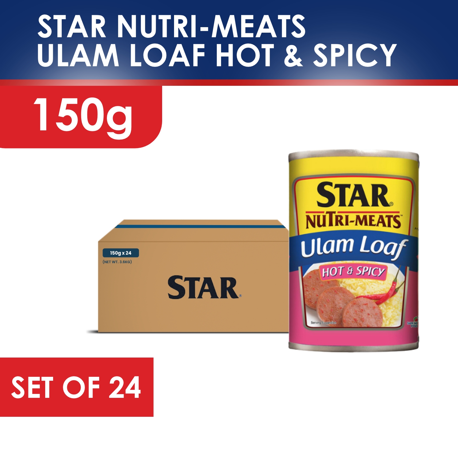 Star Nutri-Meats Ulam Hot & Spicy Loaf (150g) Box of 24 | Lazada PH