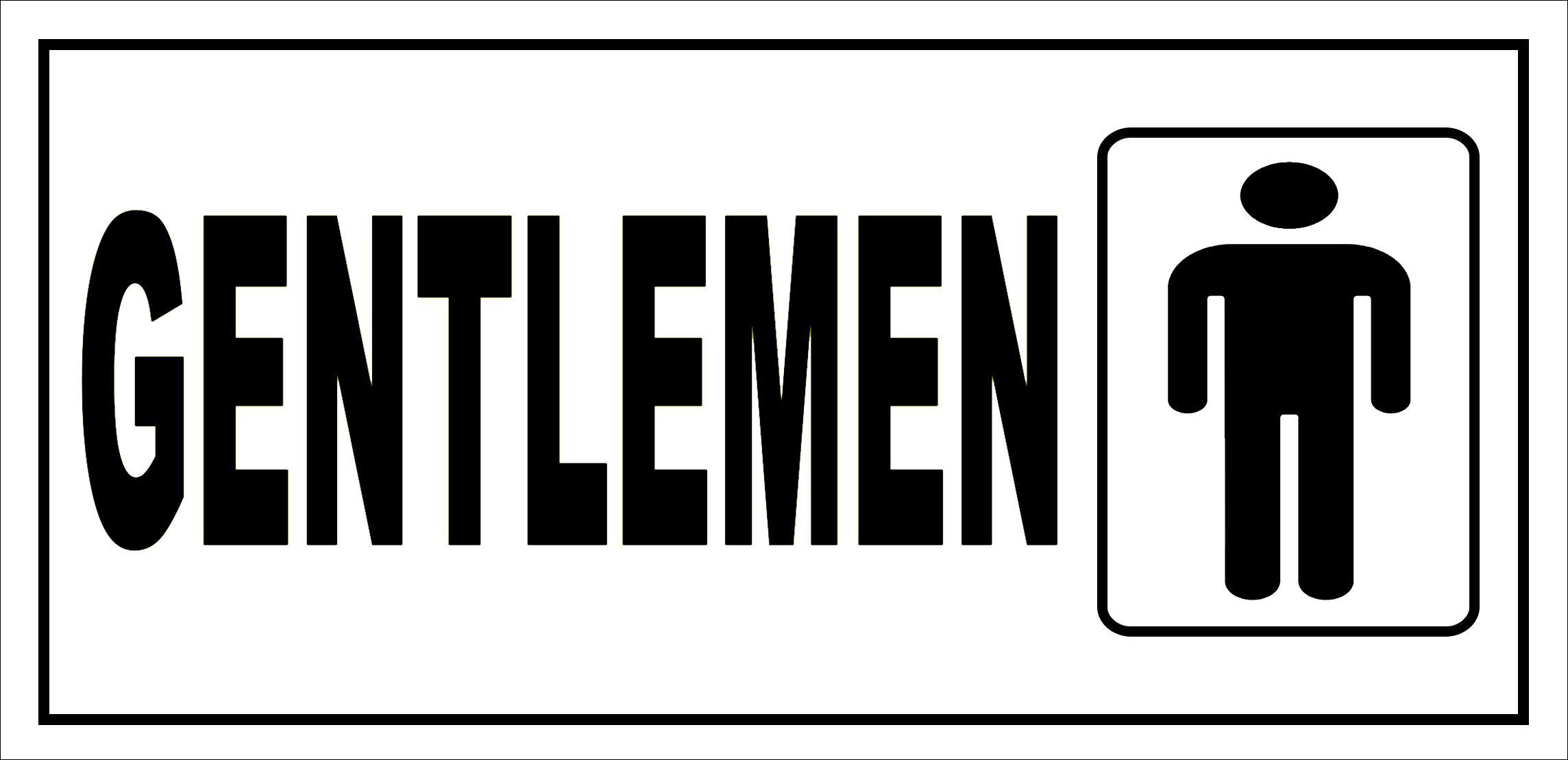 GENTLEMEN RESTROOM SIGNAGE PVC TYPE WATERPROOF AND NON-FADING | Lazada PH