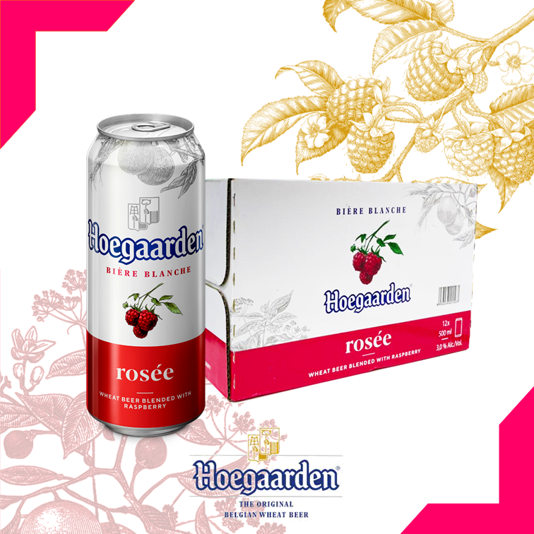 Hoegaarden Rosee Beer 500ml Can x 12 (Case) | Lazada PH