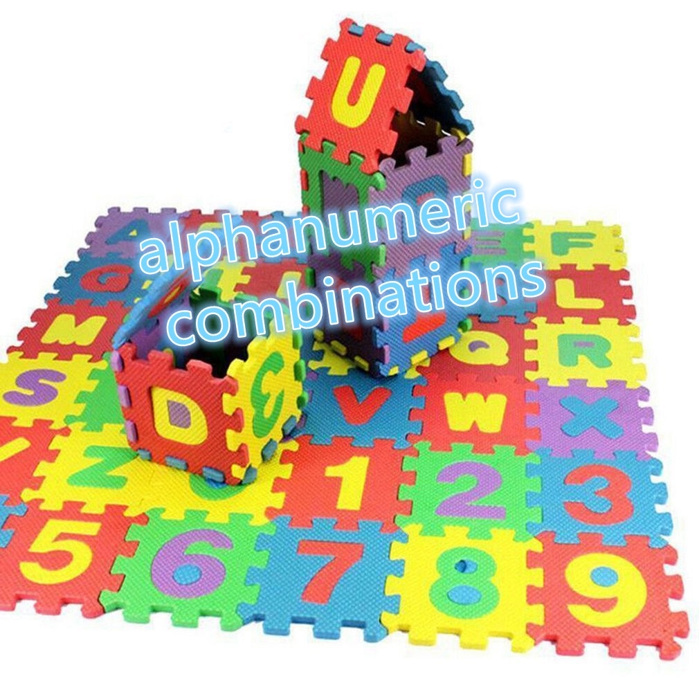 ♈☇ 36 Alphanumeric Combinations Alphabet Numbers EVA Play Mat Baby Room ...