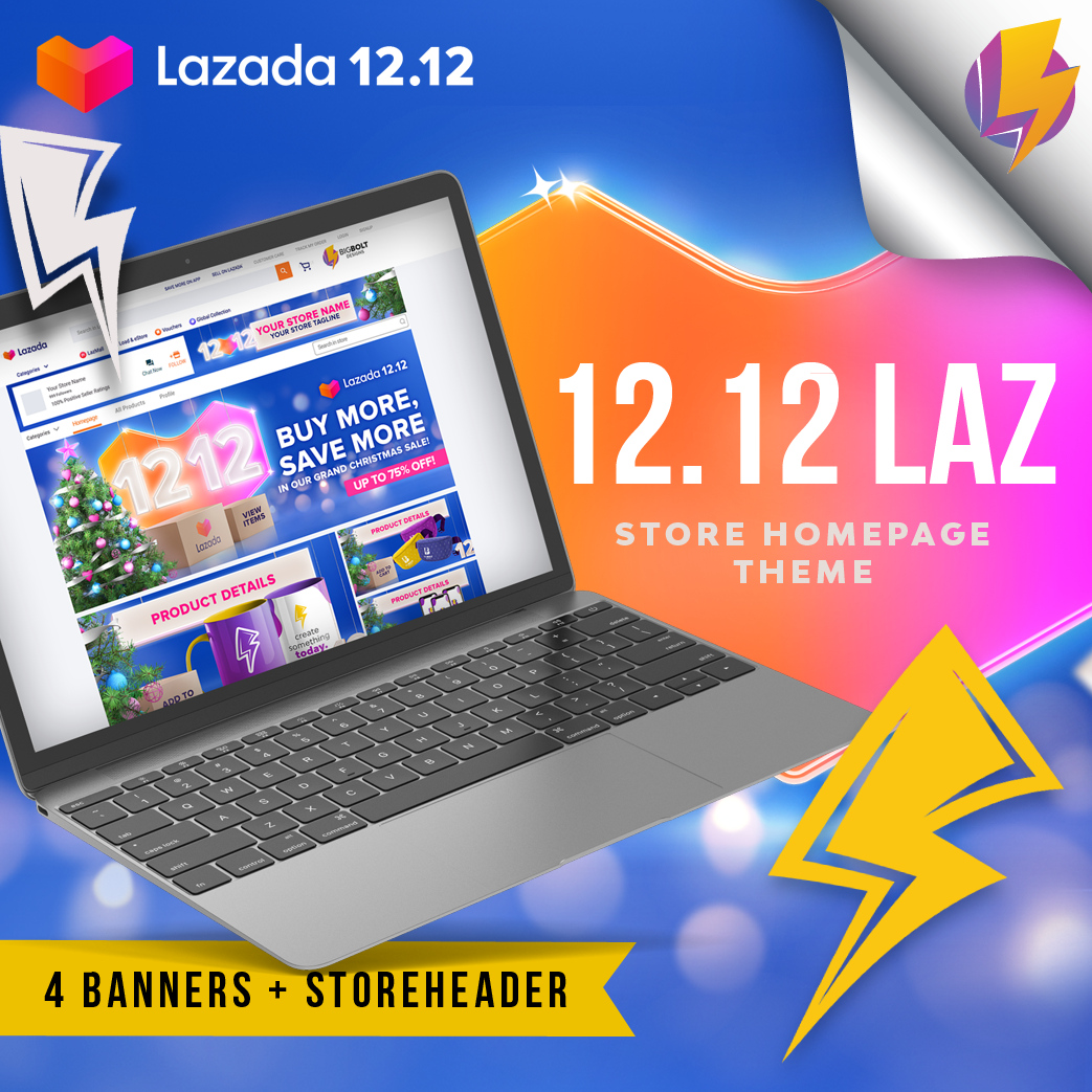 Big Bolt Themes - Laz 12.12 Sale - 12.12 Laz (5 Banners) | Lazada PH