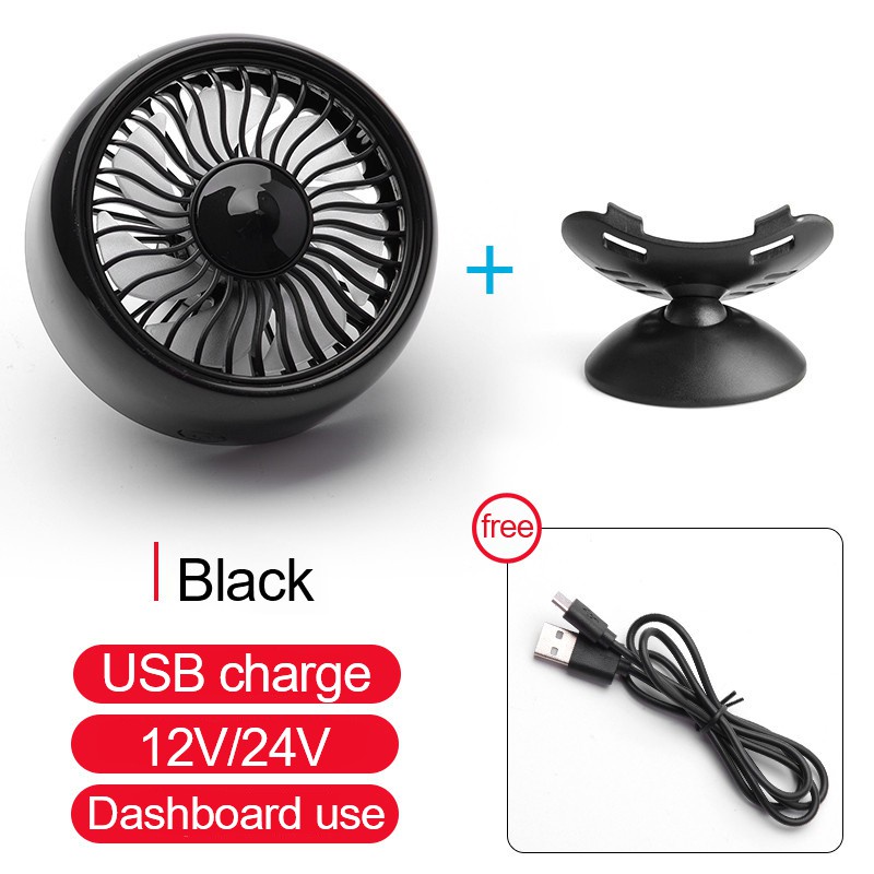 COD car electric fan usb Double Headed Car Fan Cooling Air Conditioning ...