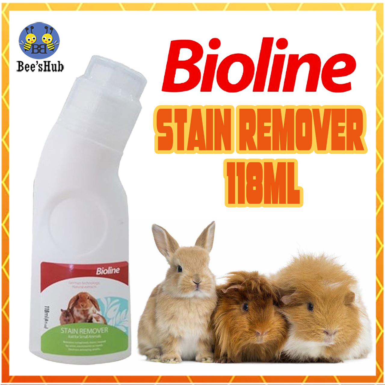Bioline Stain Remover 118ml Odor Remover Small Animal Urine Stain ...