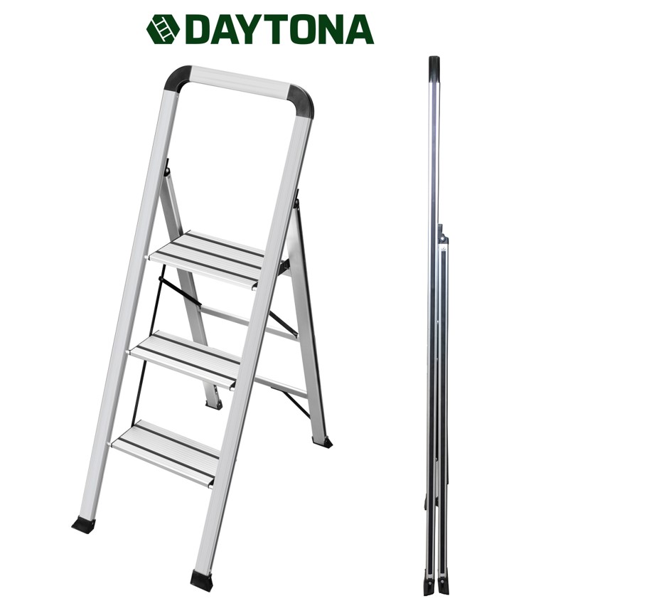 Daytona Aluminum Premium Flat Folding Ladder | Lazada PH