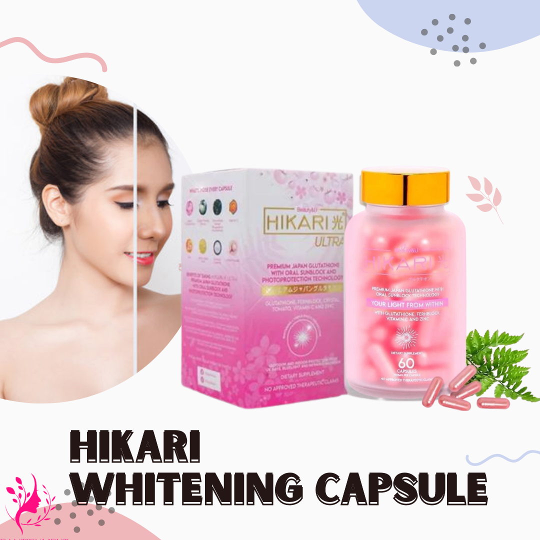 HIKARI Premium Japan Glutathione with Oral Sunblock Technology (60caps ...