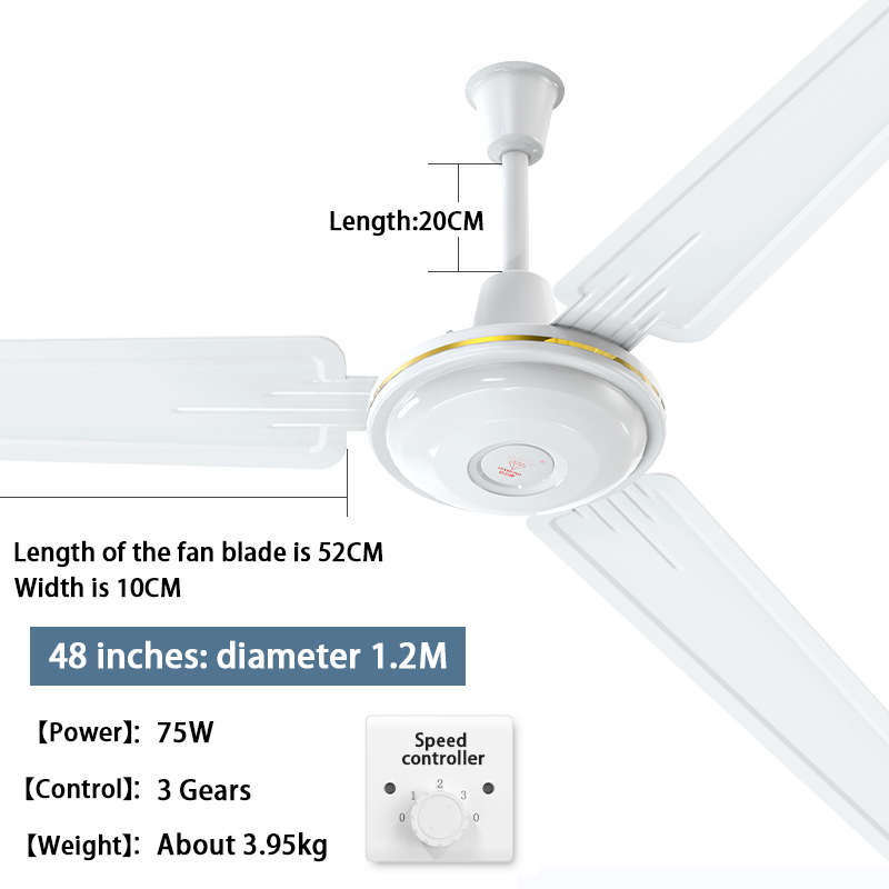 High wind ceiling fan 48/56 inch household ceiling fan strong wind ...