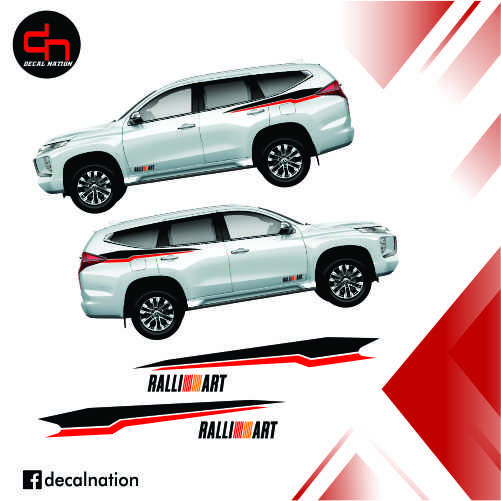 Mitsubishi Montero sport Weatherproof Car Decals Cut Out VinylSticker ...