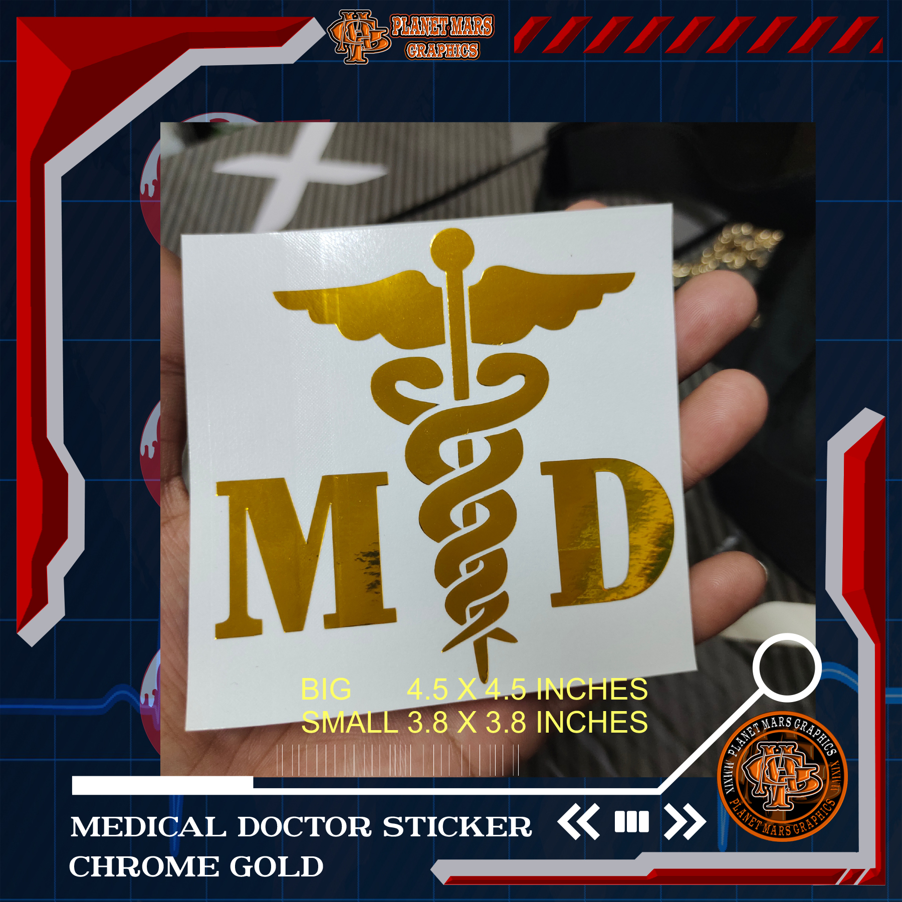 Doctor On Board MD MEDICAL DOCTOR CAR STICKER Waterproof | Lazada PH