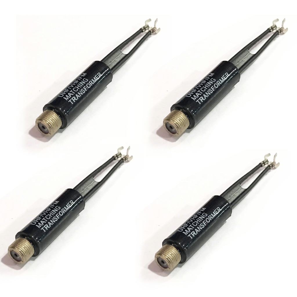 ⚡4PCS UHF/VHF/FM/TV F cable 75-300 Ohm balun antenna matching ...