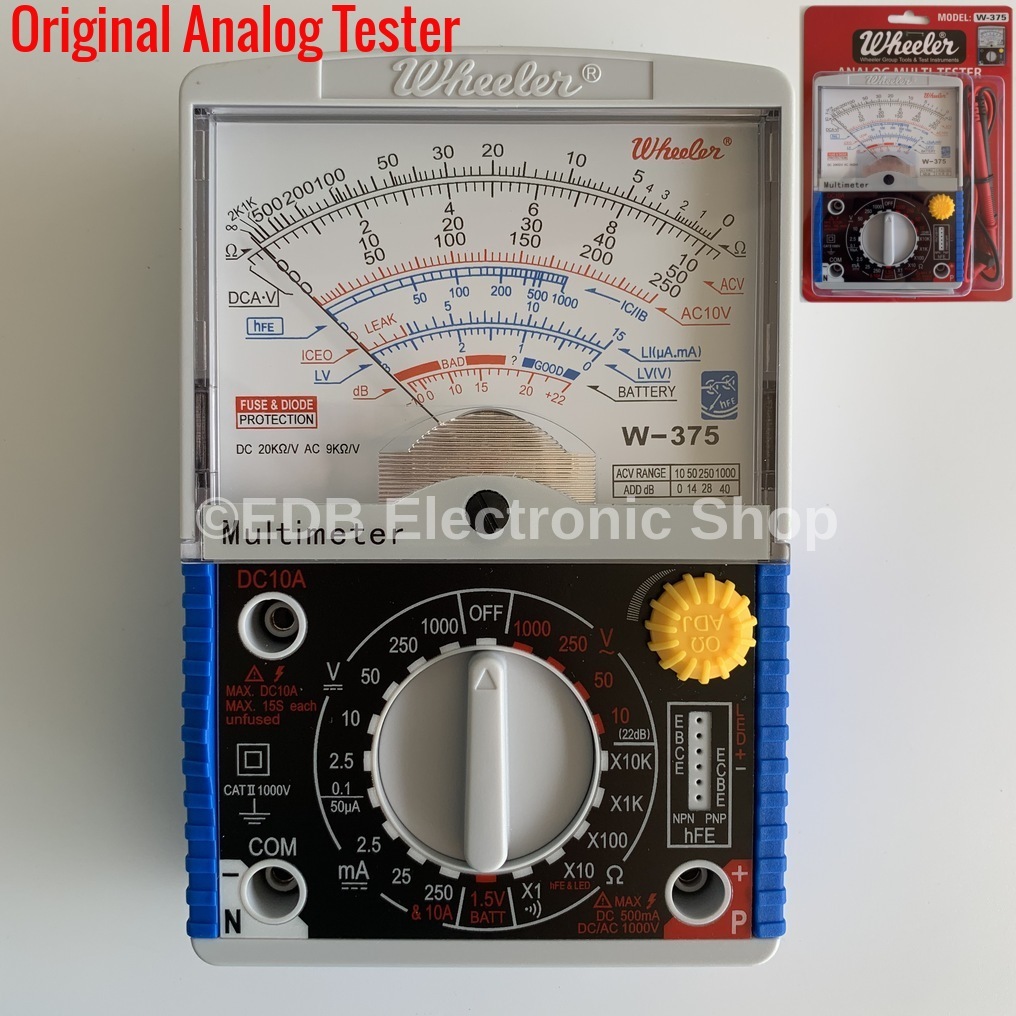 Original Wheeler Analog Multitester Tester W-375 Multimeter Multitester ...