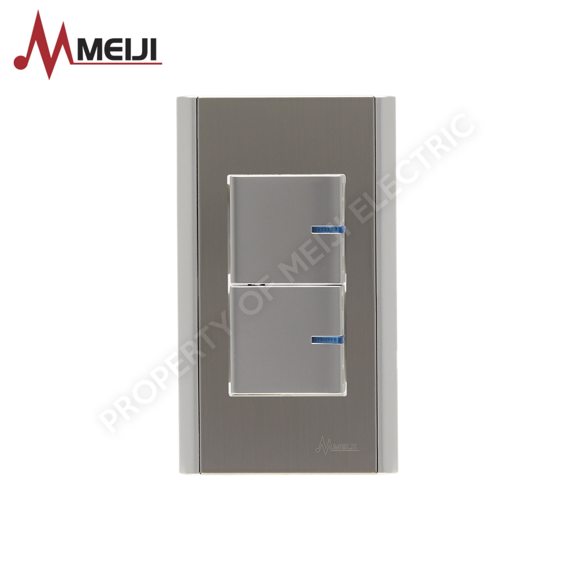 Switches - Two Gang One Way Switch 15A, 300V [Meiji Champagne Series ...