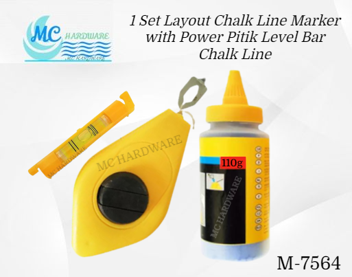 MC HARDWARE M-7564 1 Set Layout Chalk Line Marker with Power Pitik ...