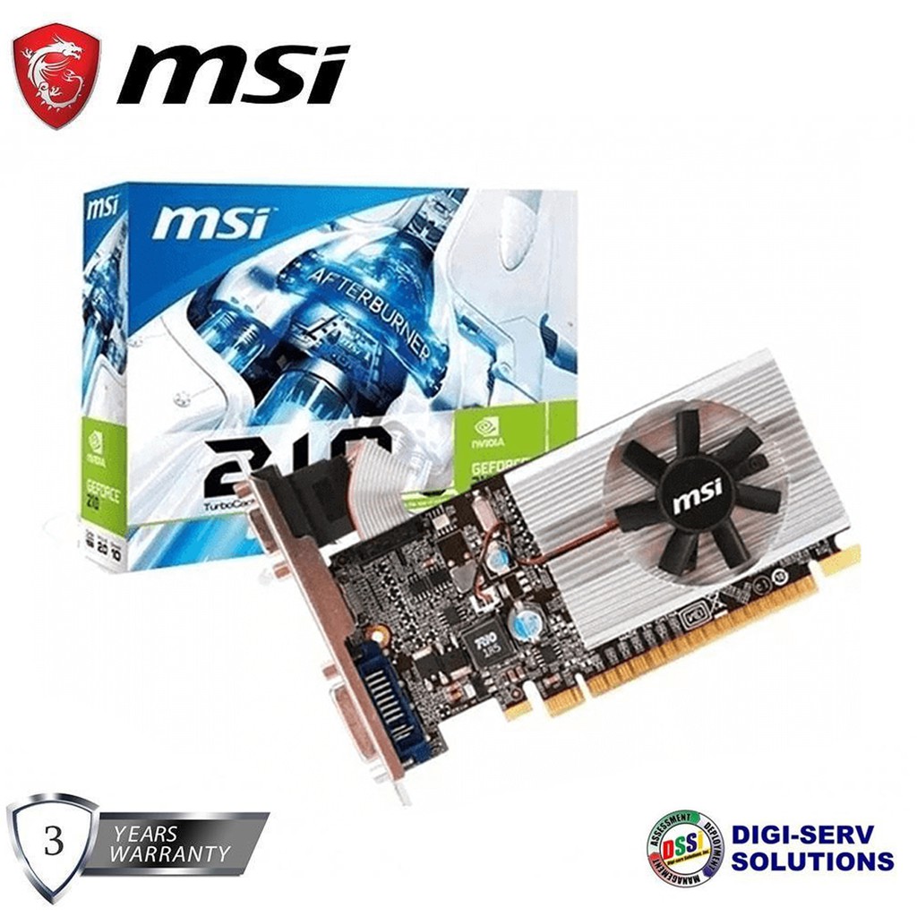 MSi N210-MD1G/D3 Graphics Card with NVIDIA GeForce 210, 1GB GDDR3 1000Mhz Memory | Lazada PH
