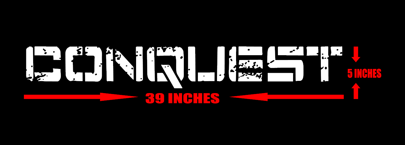 CONQUEST DESIGN 2 TAILGATE cut out vinyl sticker 5x39 inches | Lazada PH