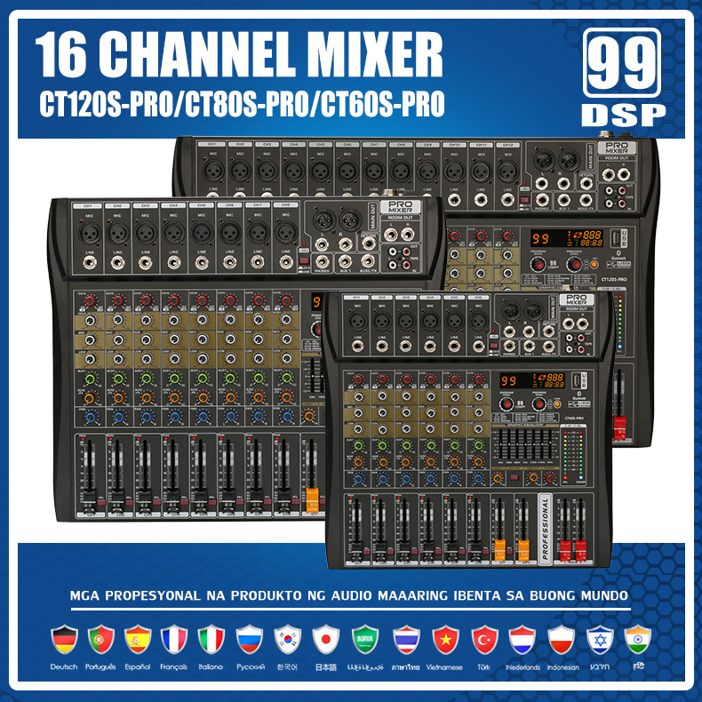 CT60S-PRO/CT80S-PRO/CT120S-PRO Propesyonal na Audio Mixer 6/8/12 ...