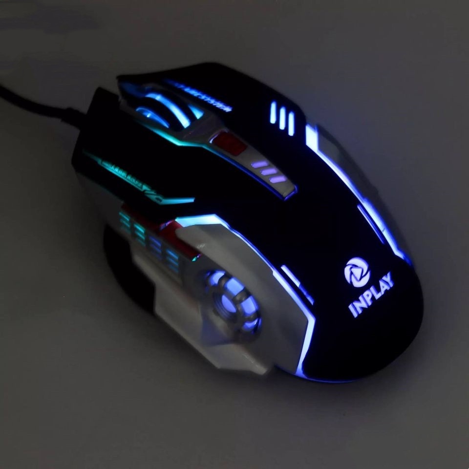 INPLAY KB066 USB Smooth Touch keyboard 104 key black/white Wired Silent ...