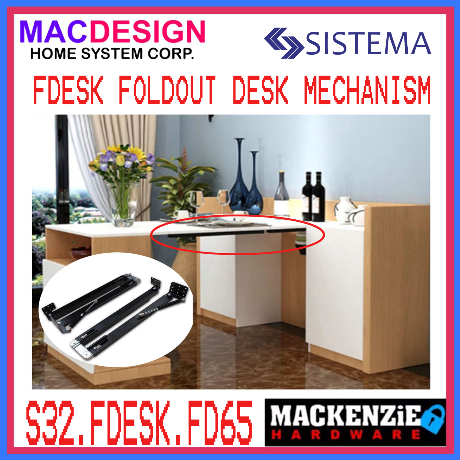 SISTEMA FDESK FOLDOUT DESK MECHANISM | Lazada PH