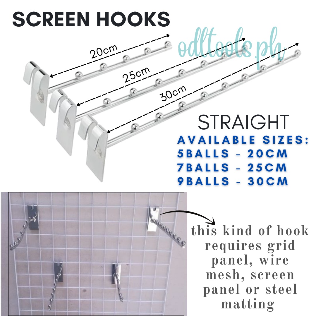 Chrome Plated Screen Hooks Display Organizer | Lazada PH