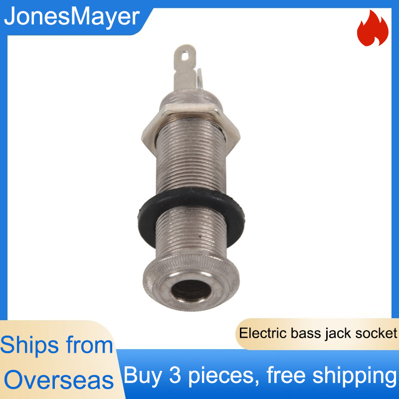 Electric Guitar Jack Chrome Threaded Cylinder Output Input Jack Plug ...