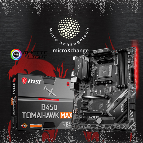 MSI Arsenal Gaming AMD B450 TOMAHAWK MAX Ryzen 3rd and 2nd Gen AM4 M.2 ...