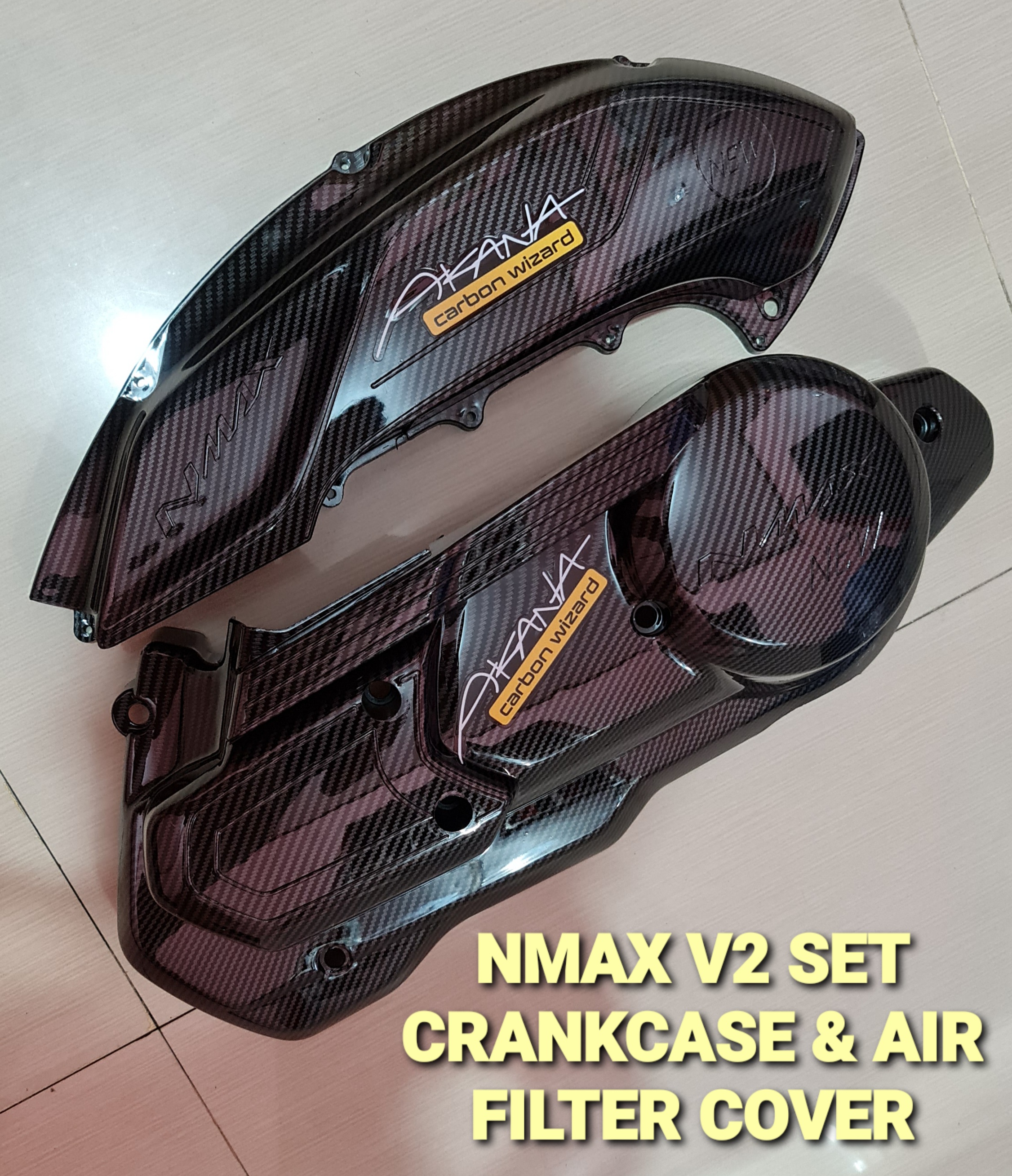 NMAX V2 ( 2020 -2021 ) & Airbox 5D Hydrodip Carbon With AKANA STICKERS ...