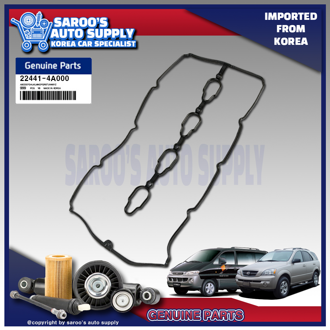 [A][Genuine] Valve Cover Gasket / Rocker Cover Gasket For Starex Crdi ...