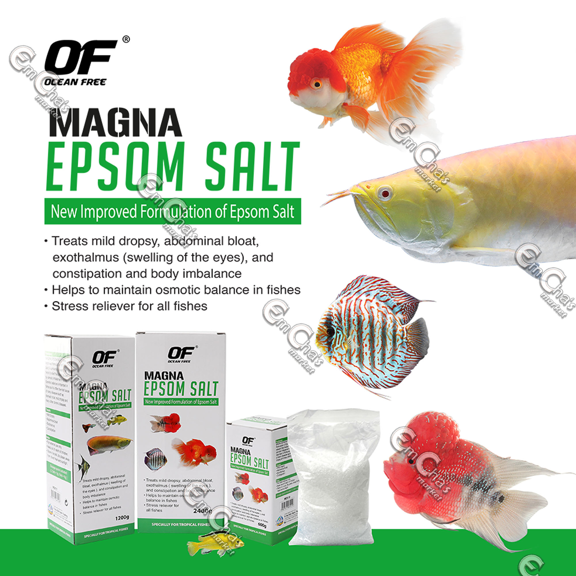 Ocean-Free MAGNA EPSOM SALT (Green Package) (CHOOSE SIZES) Specialized ...